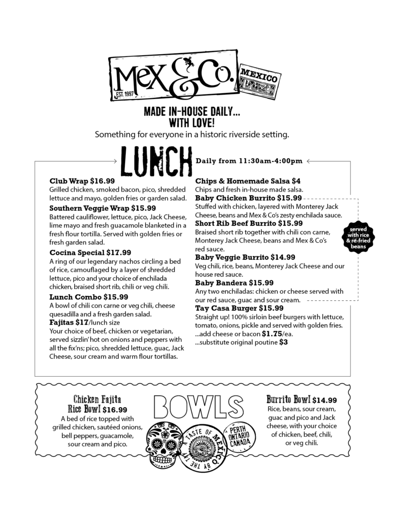 Mex & Co. » Our Menu